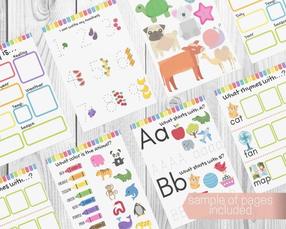 Daily Preschool Practice PRINTABLE - Busy Book - Digital Download ...