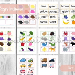 Color Bundle Printable - Color Matching - Color Wheel - Color Mixing ...