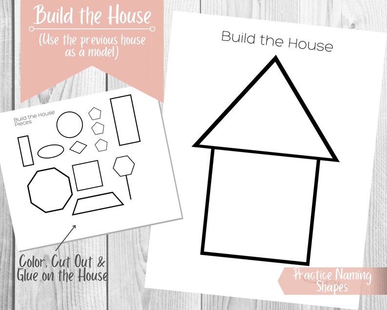 Shapes Bundle Printable - Shape Matching - Shape Practice - Color the ...