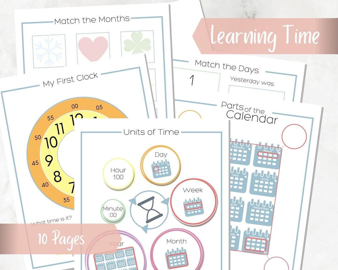 Learn to Tell Time Bundle - Days of the Week - Months of the Year ...