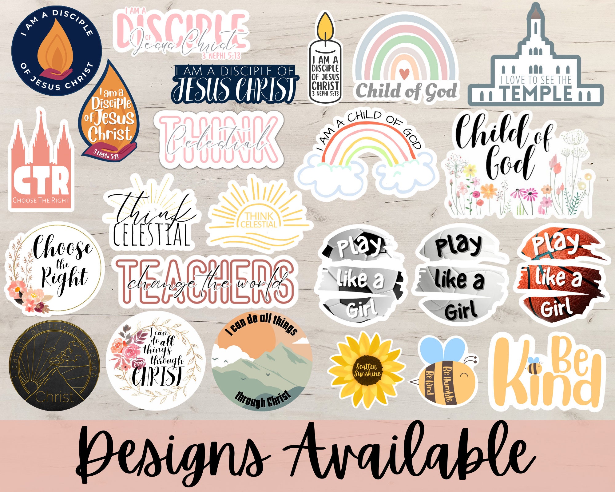 Choose the Right Sticker - Pack of 5 Stickers - CTR - LDS - Waterproof ...