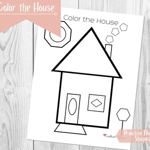 Shapes Bundle Printable - Shape Matching - Shape Practice - Color the ...