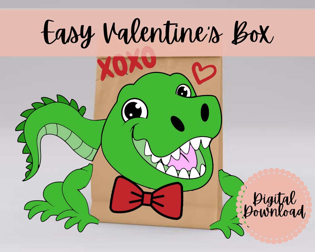 Alligator Valentines Box or Bag Printable - Mailbox - Instant Download ...