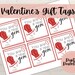 Valentines Gift Tag Printable ring Pop Instant Download Cards for Kids ...