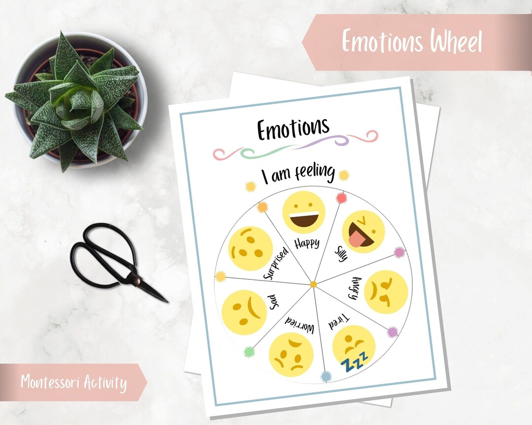 Emotions Wheel Printable - Circle Time Activity - Instant Digital ...