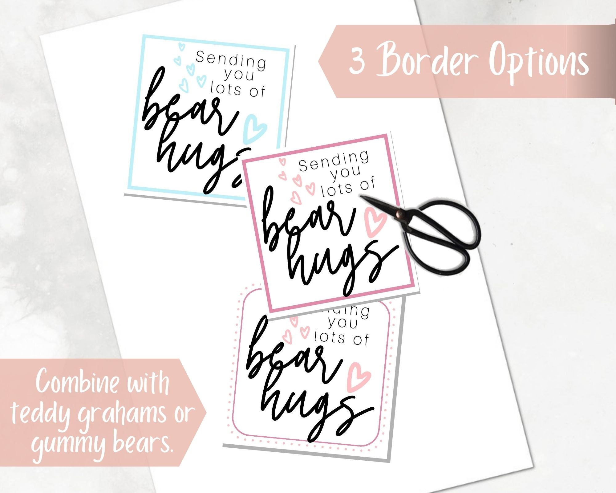 Valentines Gift Tag Printable - “sending You Lots of Bear Hugs ...
