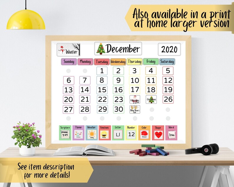 Circle Time Calendar PRINTABLE Perpetual Calendar Digital Download ...