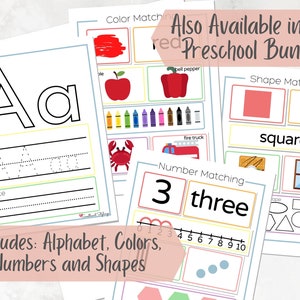 Number Bundle Printable - Number Matching - Number Practice - Counting ...
