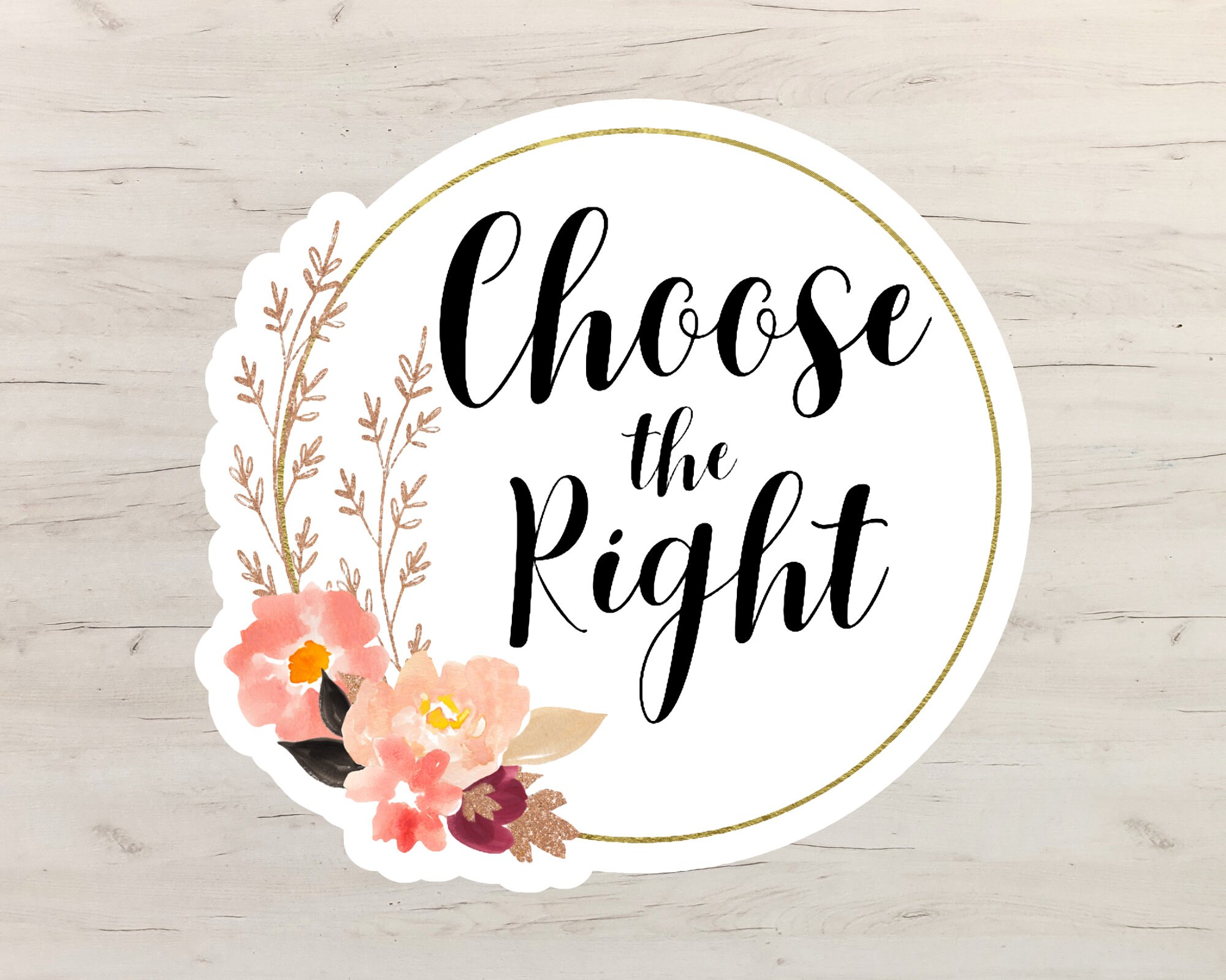 Choose the Right Sticker - Pack of 5 Stickers - CTR - LDS - Waterproof ...