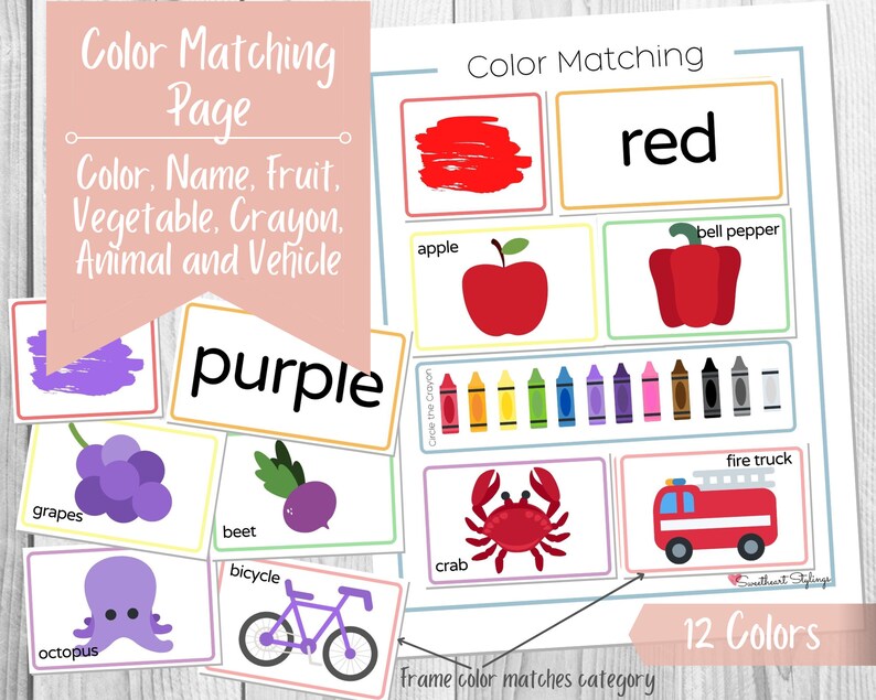 Color Bundle Printable - Color Matching - Color Wheel - Color Mixing ...