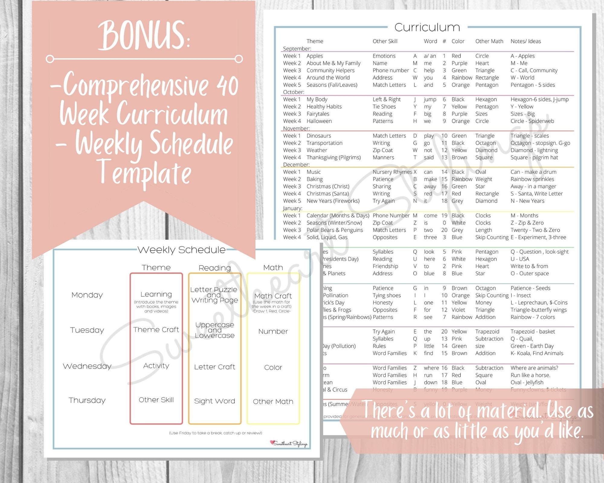 Preschool Board PRINTABLE Perpetual Calendar Digital Download ...