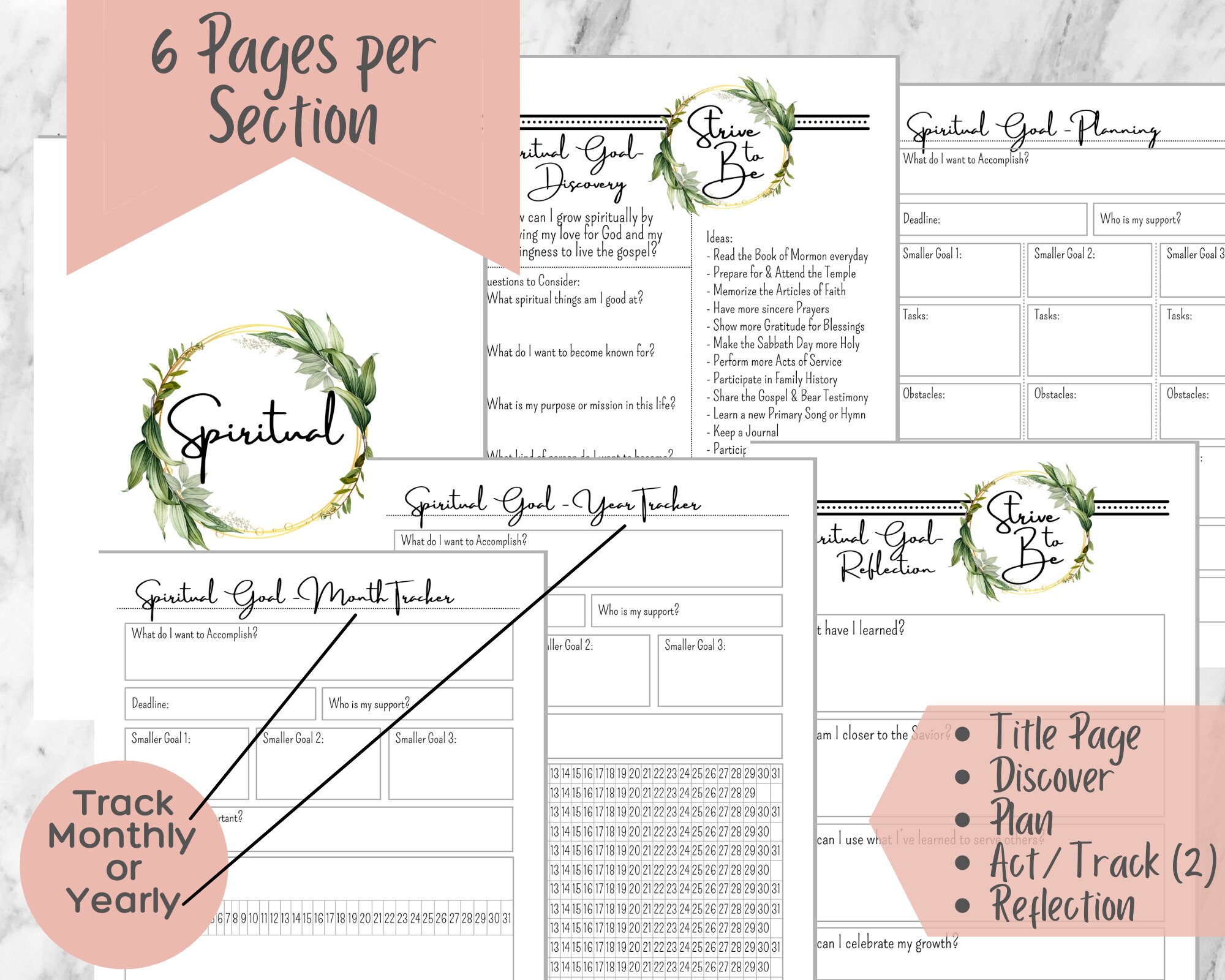 LDS Children & Youth PRINTABLE Goals Journal - Personal Development ...