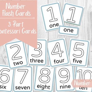 Number Bundle Printable - Number Matching - Number Practice - Counting ...