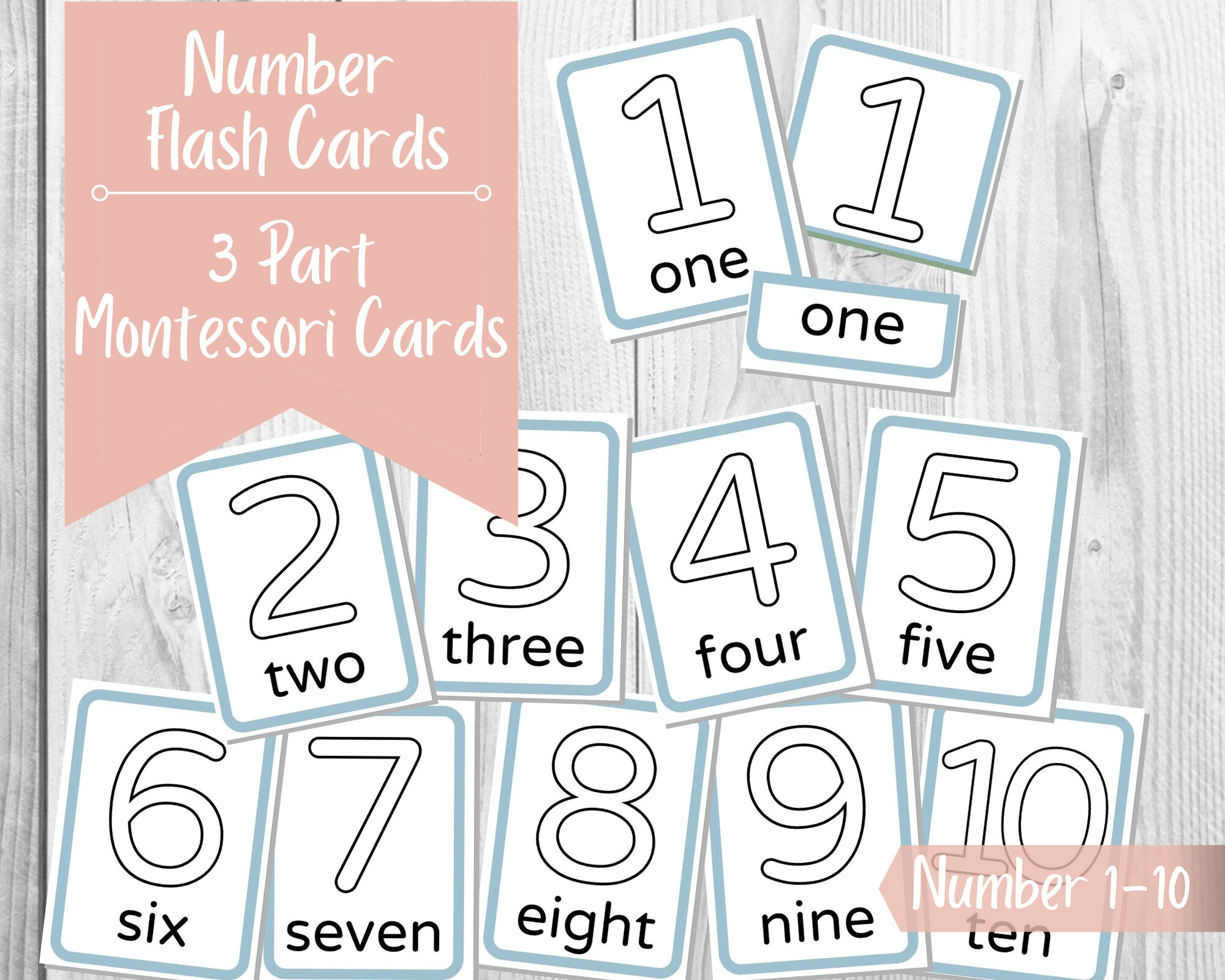 Number Bundle Printable - Number Matching - Number Practice - Counting ...