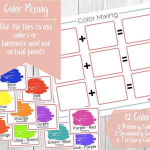 Color Bundle Printable - Color Matching - Color Wheel - Color Mixing ...