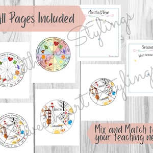 Months of the Year Wheel and Seasons Wheel Printable - Circle Time ...