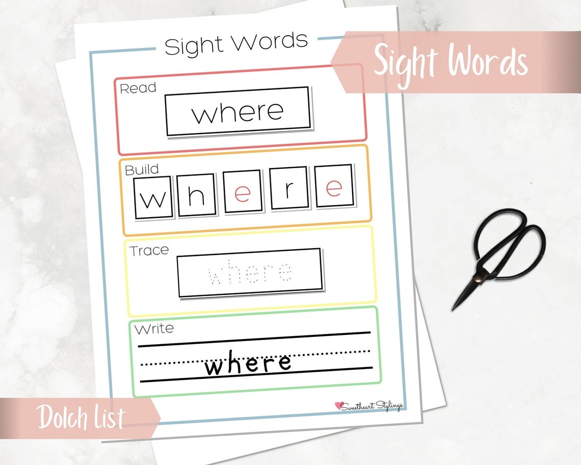Sight Words Printable Circle Time Activity Instant Digital Download ...