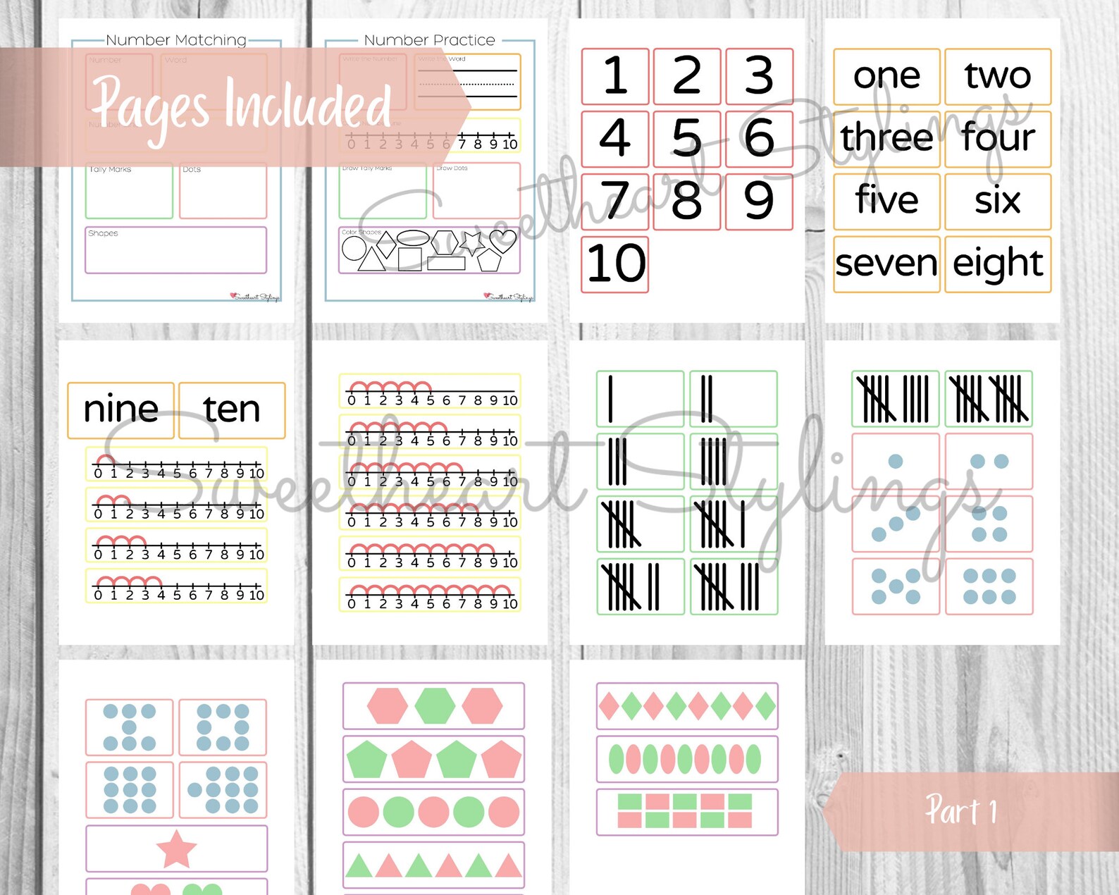 Number Bundle Printable Number Matching Number Practice Counting Cookie ...