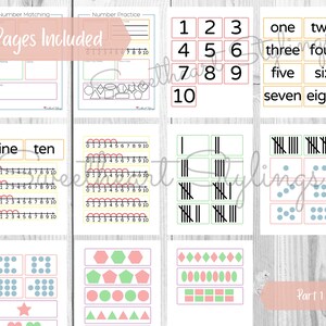 Number Bundle Printable - Number Matching - Number Practice - Counting ...