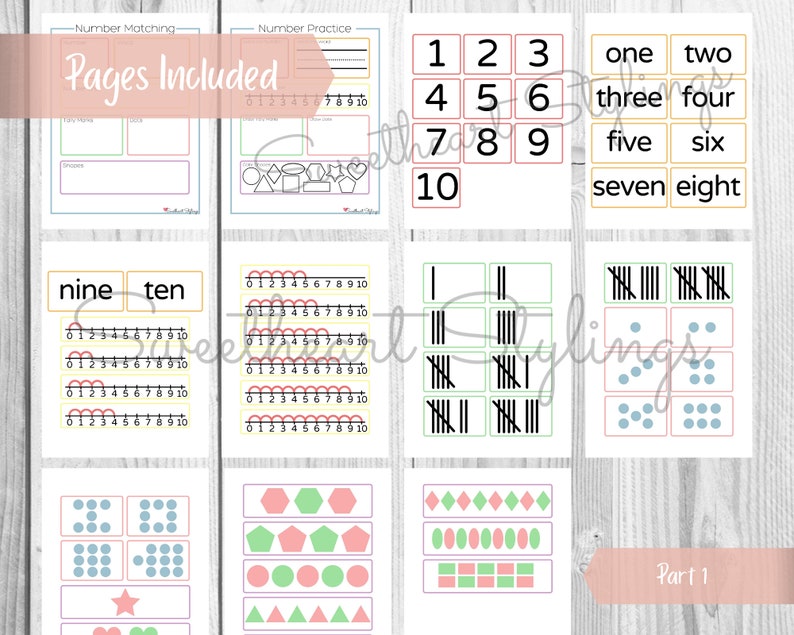 Number Bundle Printable Number Matching Number Practice Counting Cookie ...