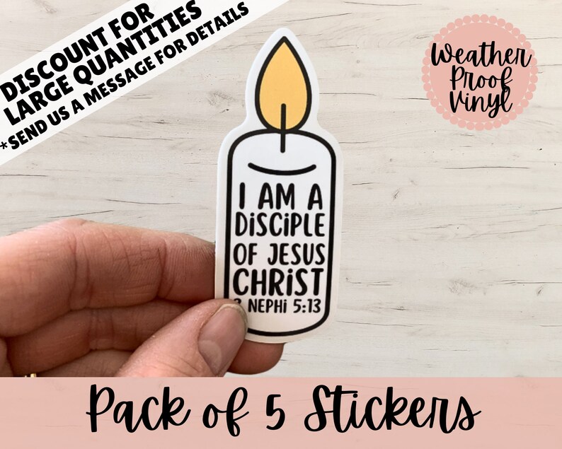 Pack of 45 Stickers - I Am a Disciple of Jesus Christ Sticker - LDS ...