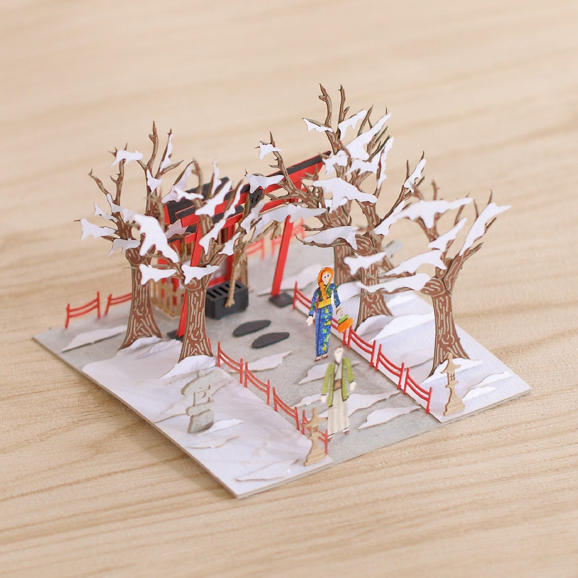 FingerART Small Jinja 3D Paper Model Kit Papercraft Paper | Etsy