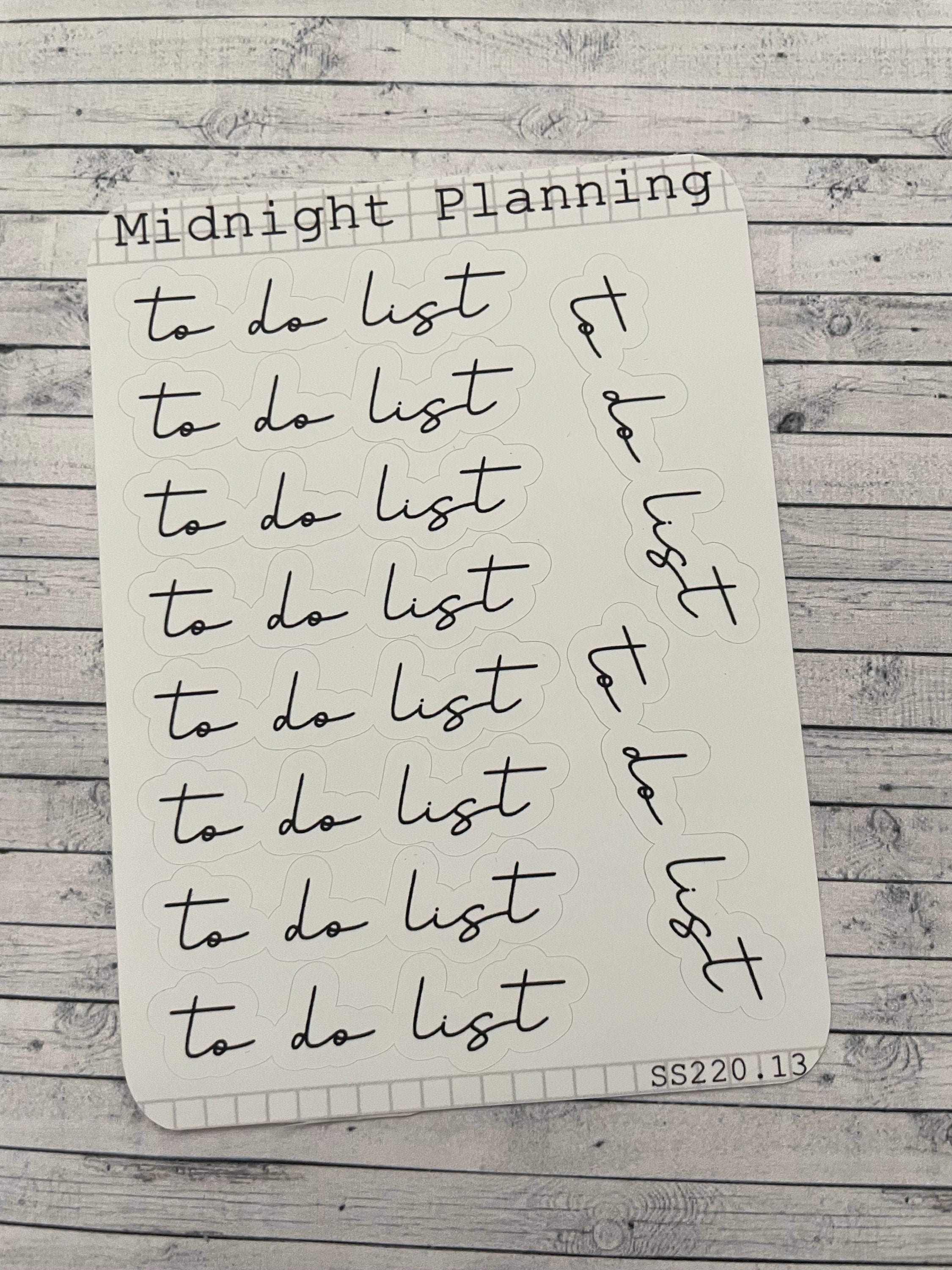 To-do List Scripts, Functional and Handmade Planner Sticker Sheets - Etsy