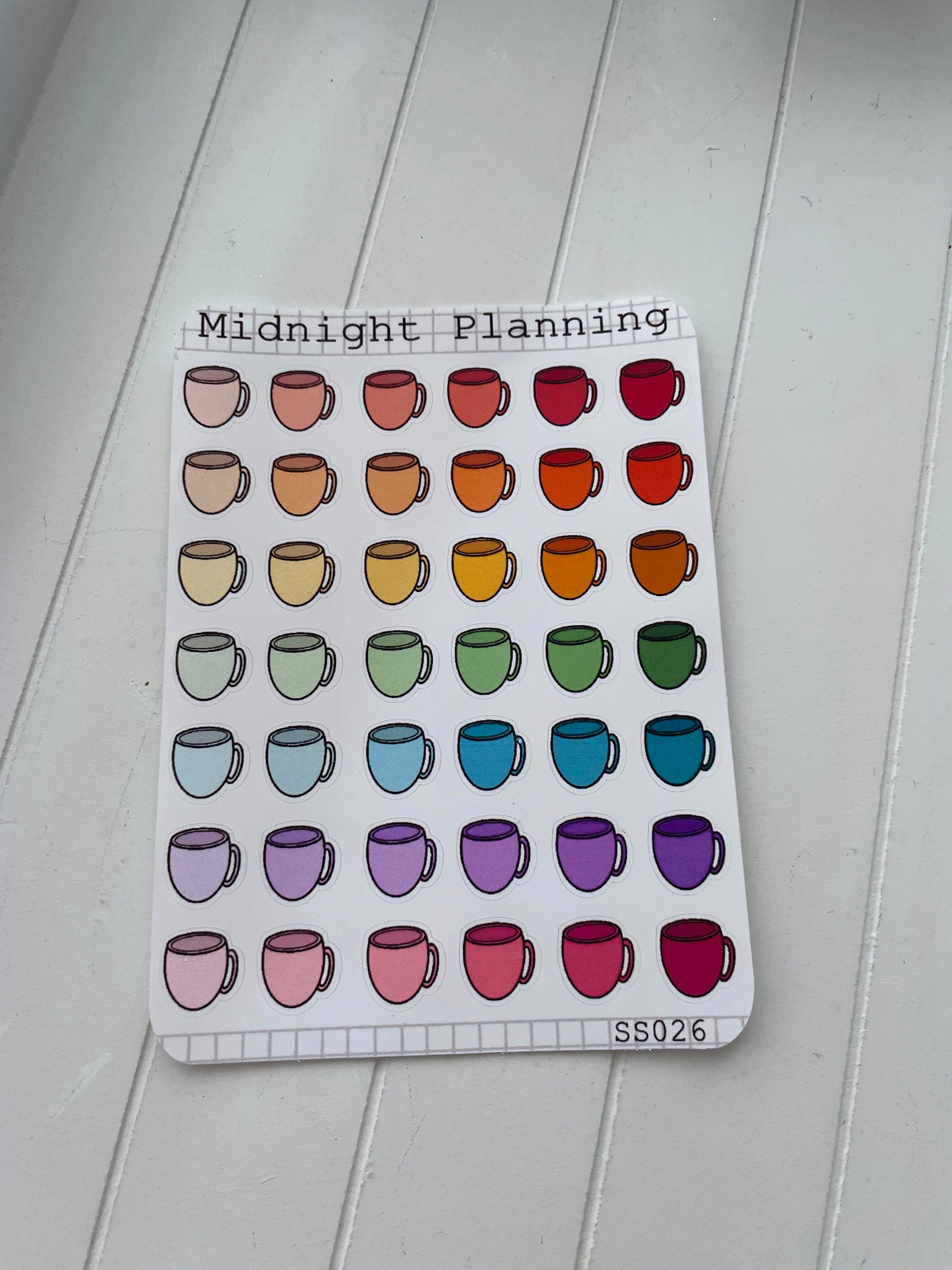 42 Mug and Hot Drink, Functional and Handmade Planner Sticker Sheets - Etsy
