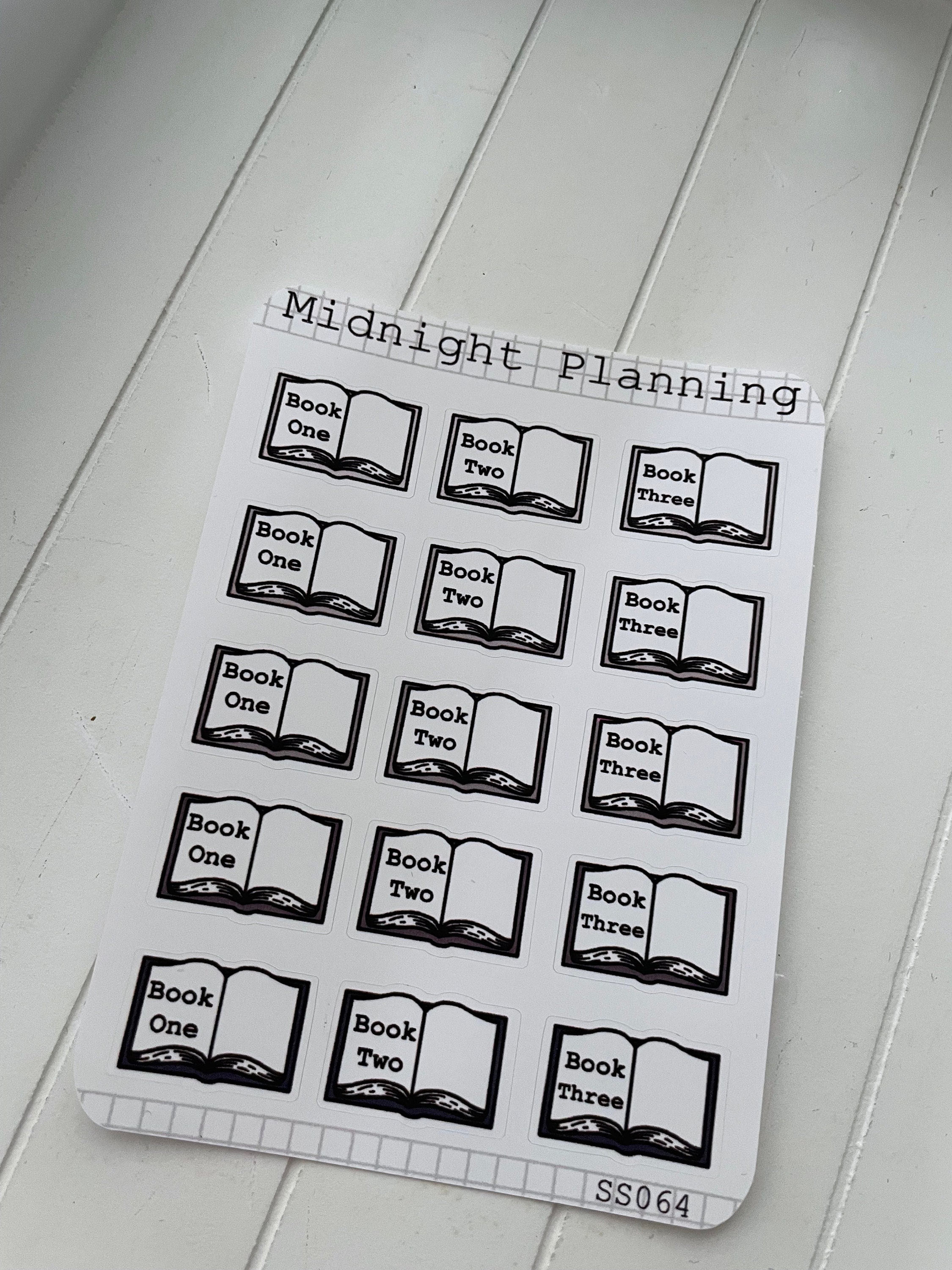 15 Small Open Book 'book One, Two and Three' Monthly Goalsreading ...