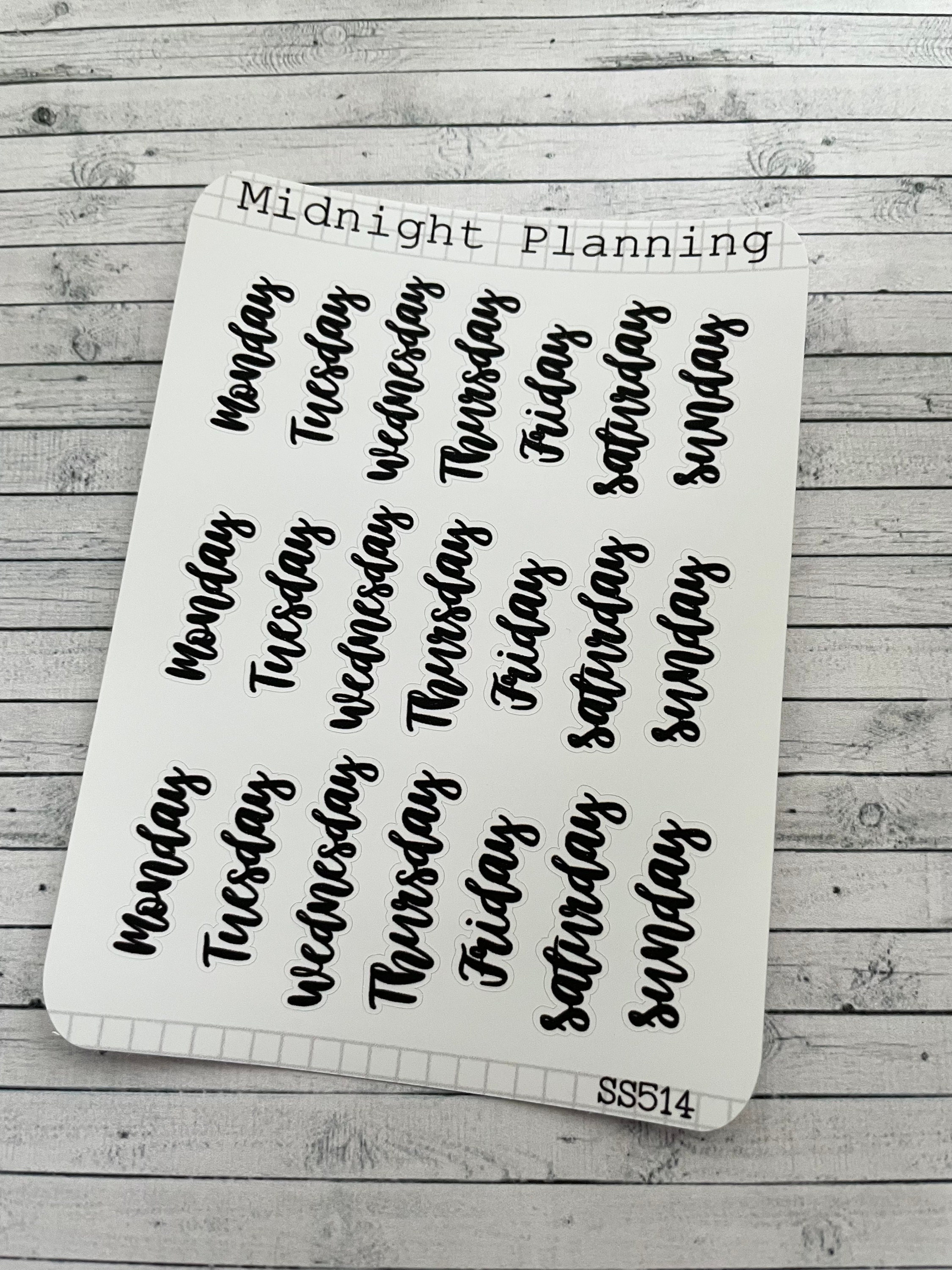 Weekly Labels in Font Six Which Are Smaller, Functional and Handmade ...