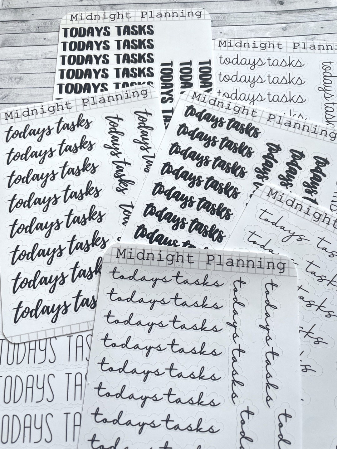 Todays Tasks Labels in Font Six, Personal List, Functional and Handmade ...