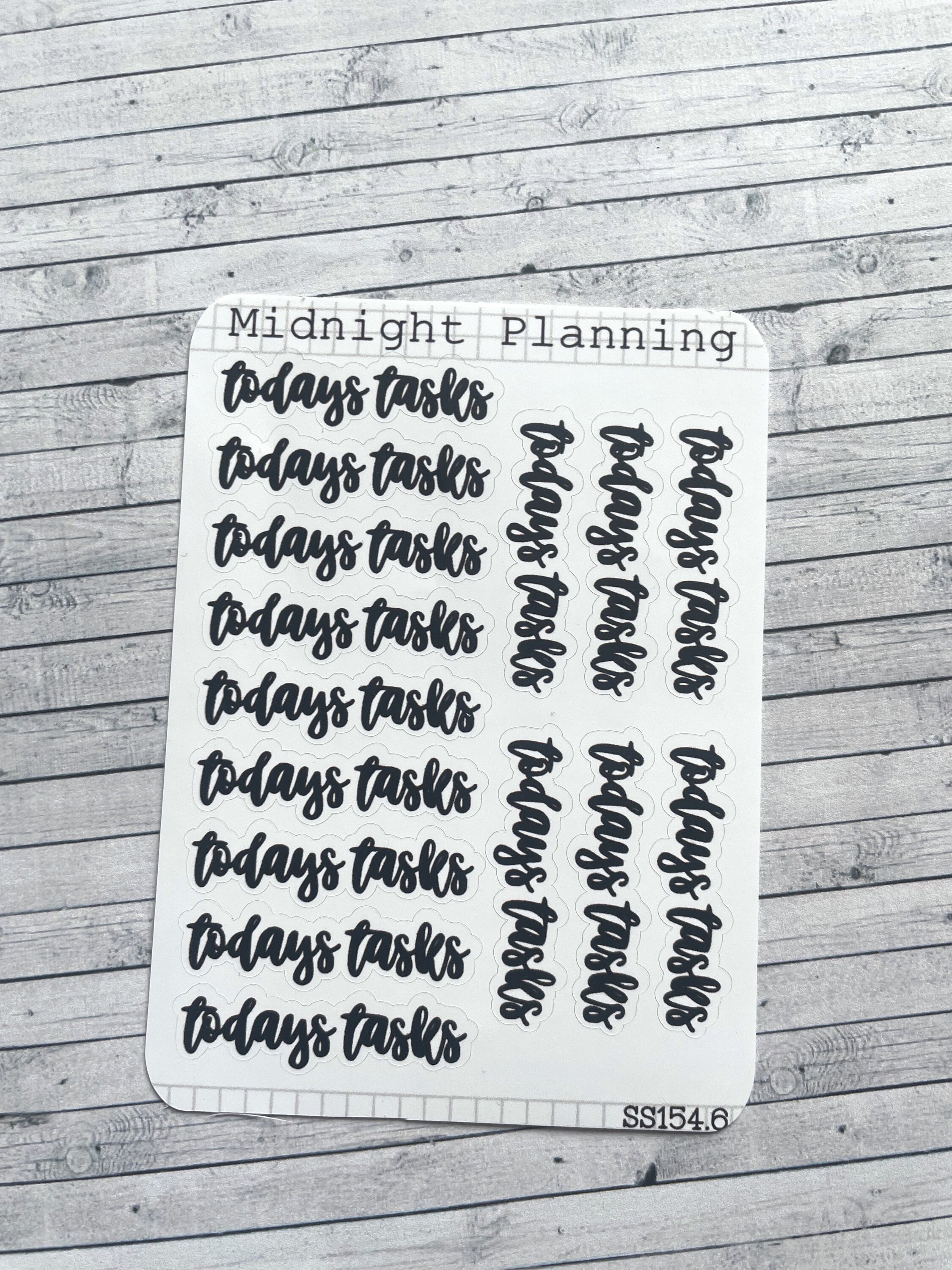 Todays Tasks Labels in Font Six, Personal List, Functional and Handmade ...