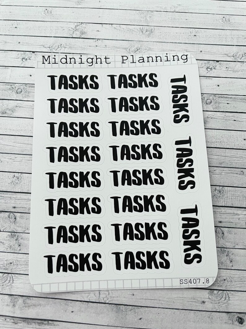 Tasks Scripts, Functional and Handmade Planner Sticker Sheets - Etsy
