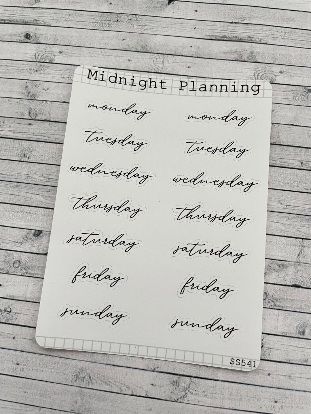 Weekly Labels in Font Twenty Two, Functional and Handmade Planner ...