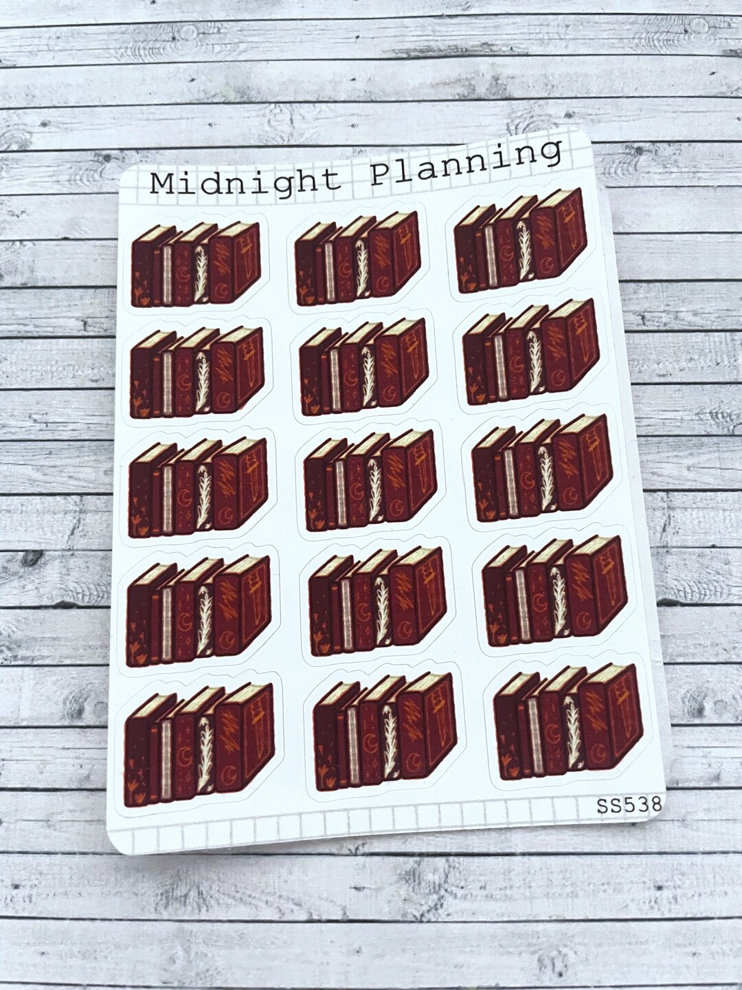 Book Stack Separator Short, Reading, Functional and Handmade Stickers ...