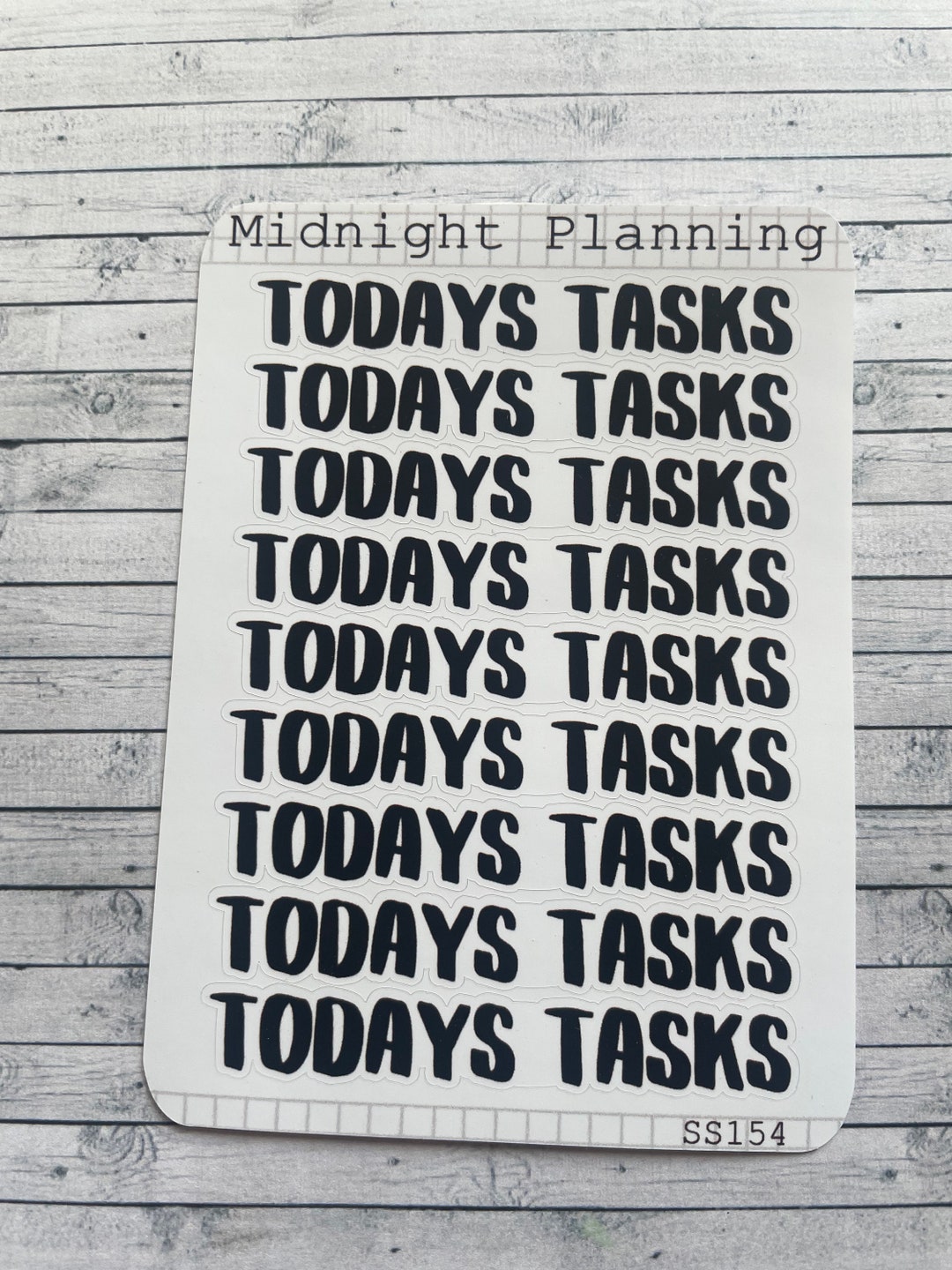 Todays Tasks Labels in Font Eight, Personal List, Functional and ...