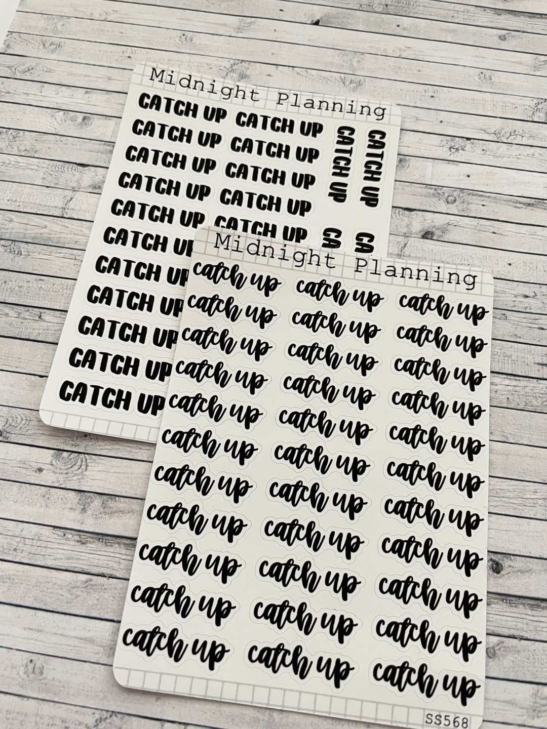 Catch Up, Script, Titles That Are Functional and Handmade Planner ...