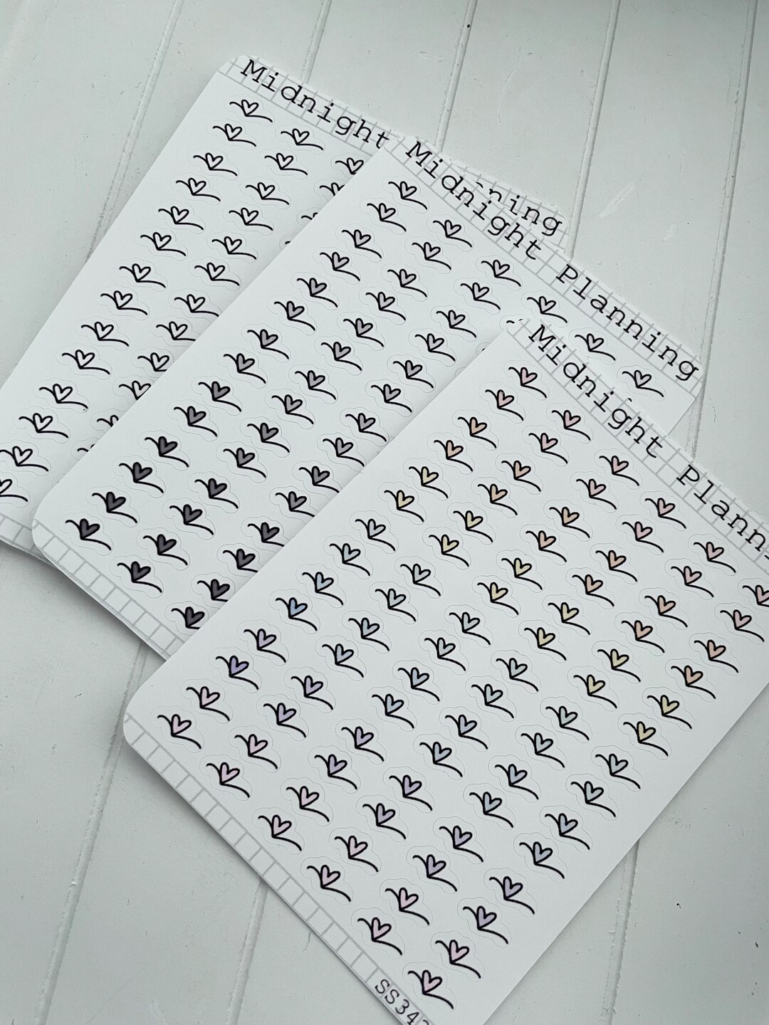 Heart Scribble Bullet Point, Functional and Handmade Planner Sticker ...