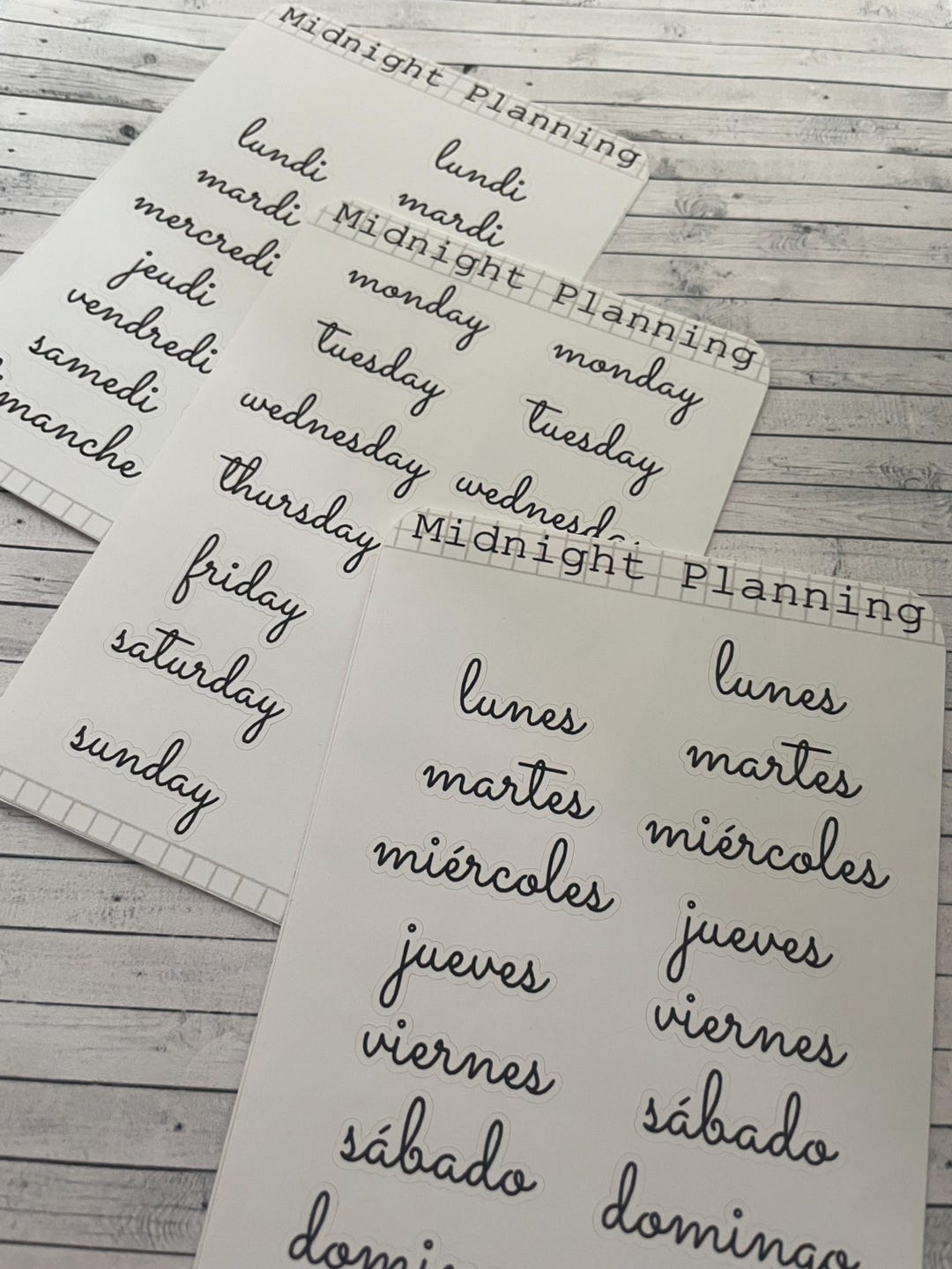 Weekly Labels in Font Nine, Functional and Handmade Planner Sticker ...
