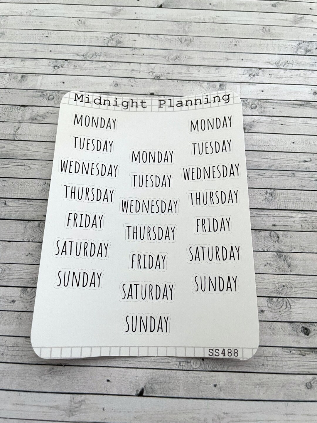 Weekly Labels in Font Ten Smaller, Functional and Handmade Planner ...