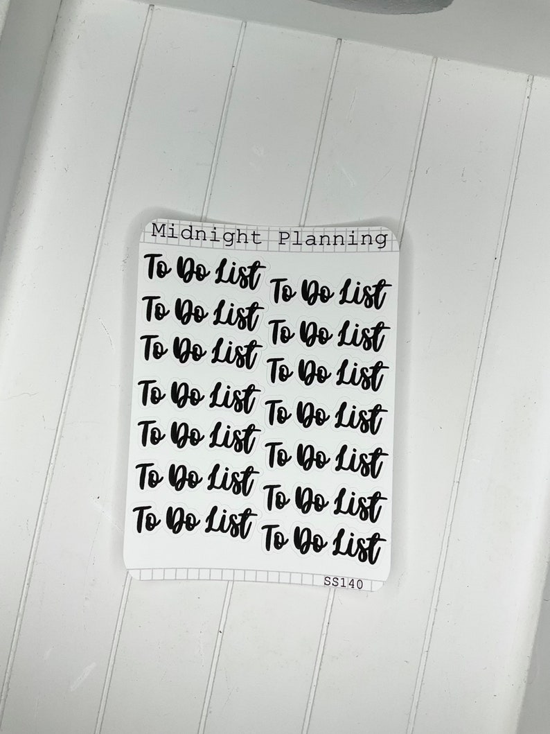 To Do List Labels in Font Six, Personal List, Functional and Handmade ...