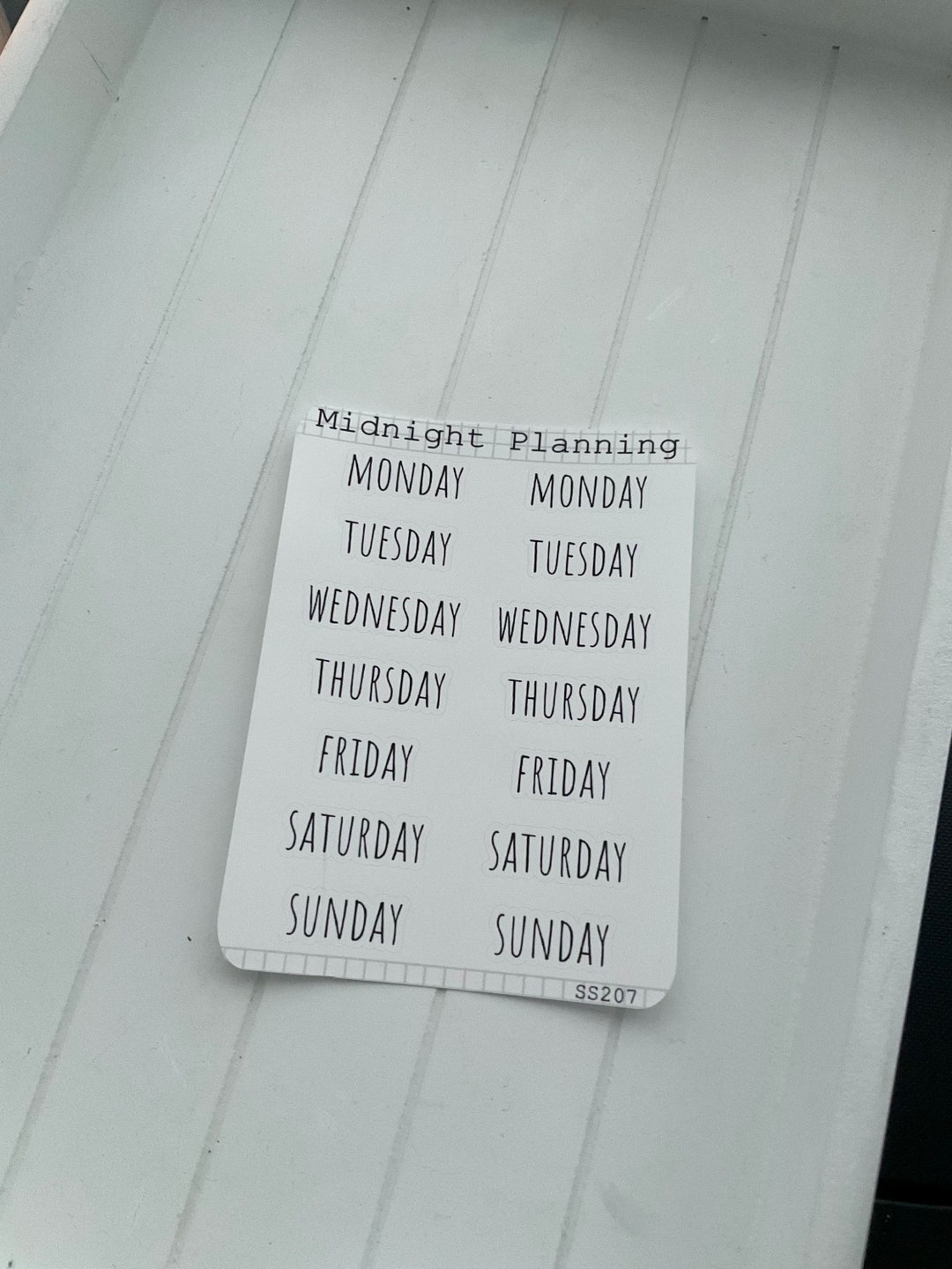Weekly Labels in Font Ten, Functional and Handmade Planner Sticker ...