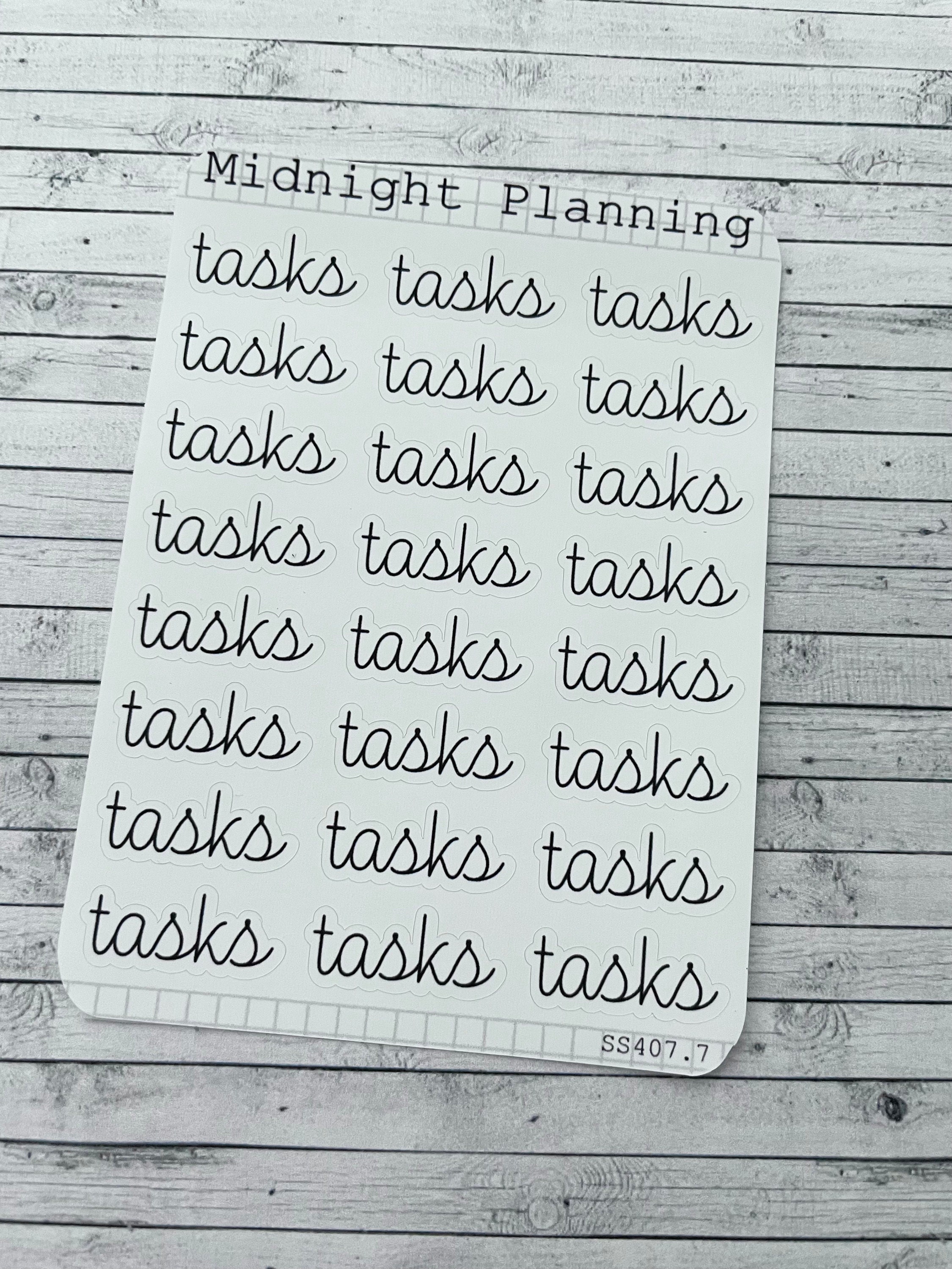 Tasks Scripts, Functional and Handmade Planner Sticker Sheets - Etsy