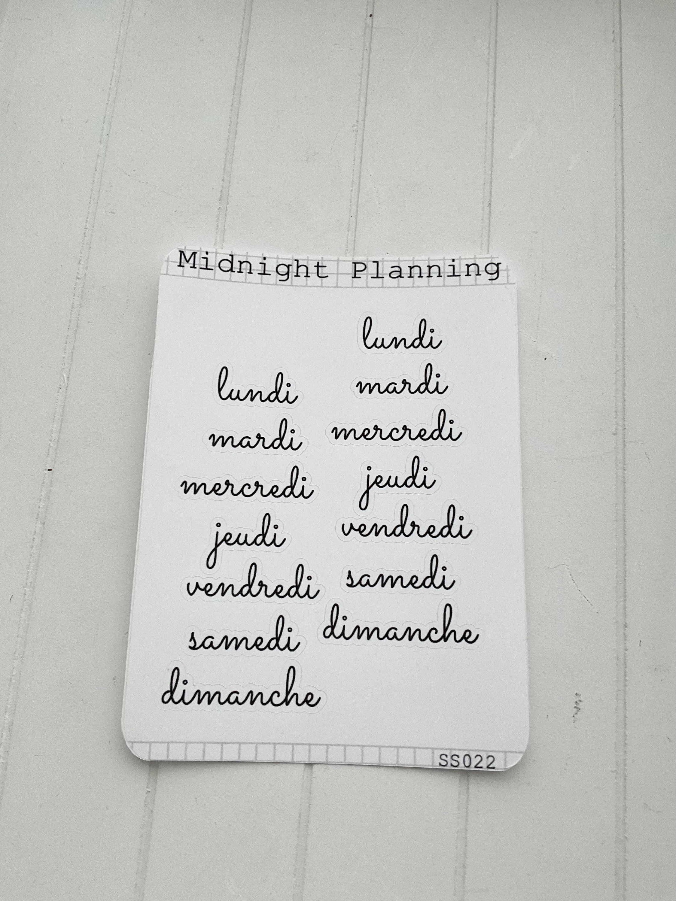 Weekly Labels in Font Nine, Functional and Handmade Planner Sticker ...