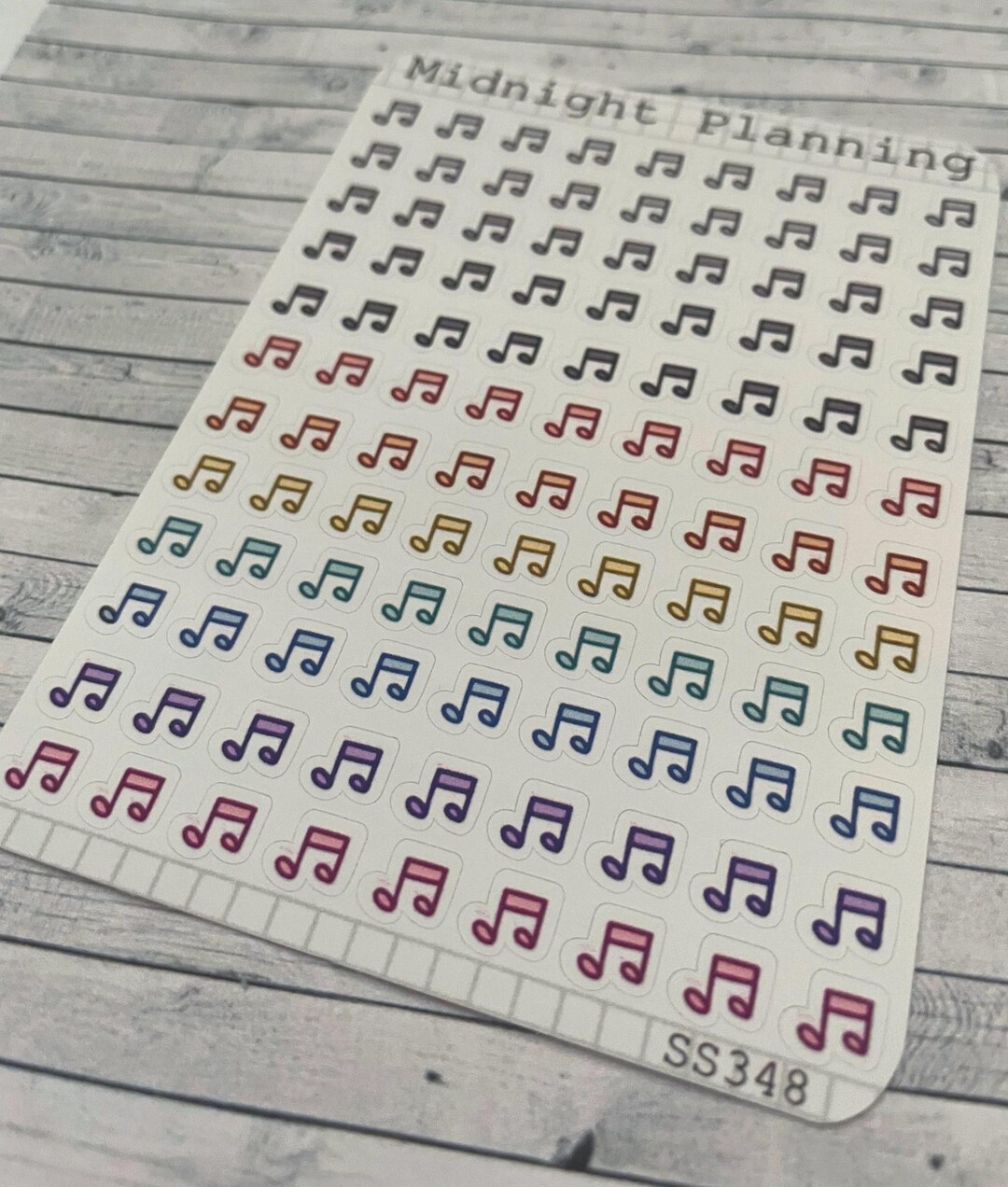 Music Note Bullet Point, Functional and Handmade Planner Sticker Sheets ...