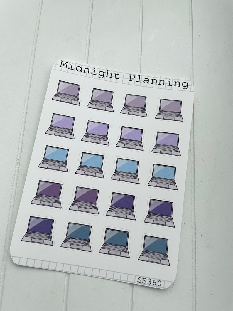 20 Laptop Stickers, Functional and Handmade Planner Sticker Sheets - Etsy