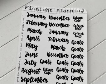 Simple Monthly Kit in Jingle Bell Monthly Spread Planner - Etsy