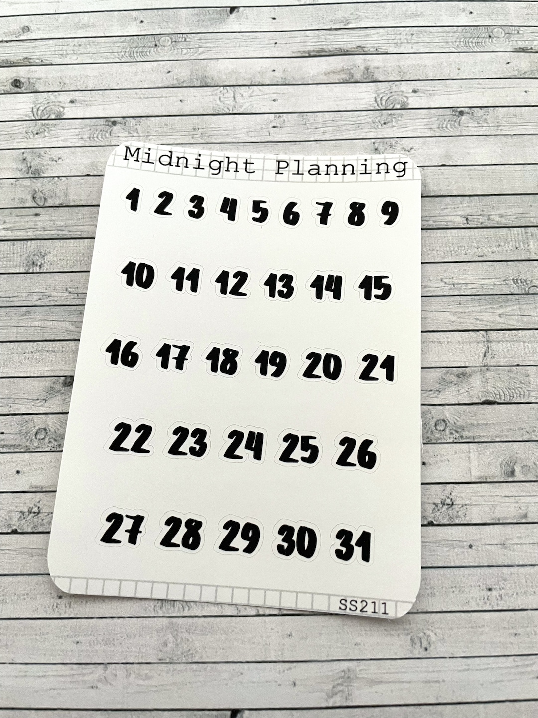 Numbers From One Too Thirty One in Font Eight, Functional and Handmade ...