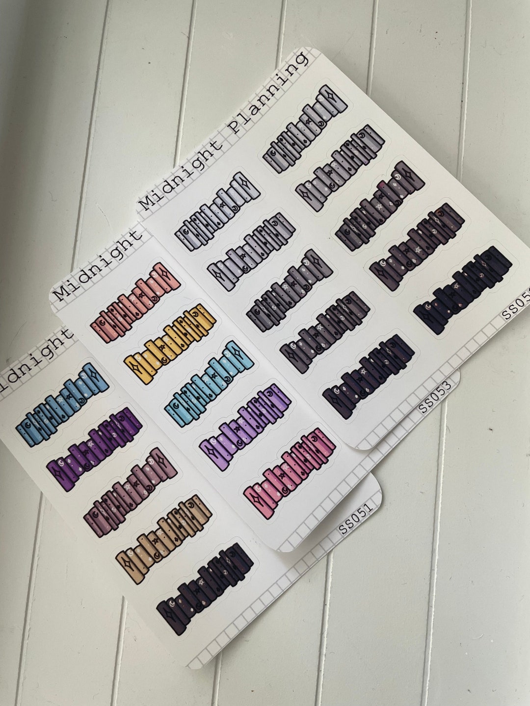 10 Bookish Stack Stickers, Functional and Handmade Planner Sticker ...