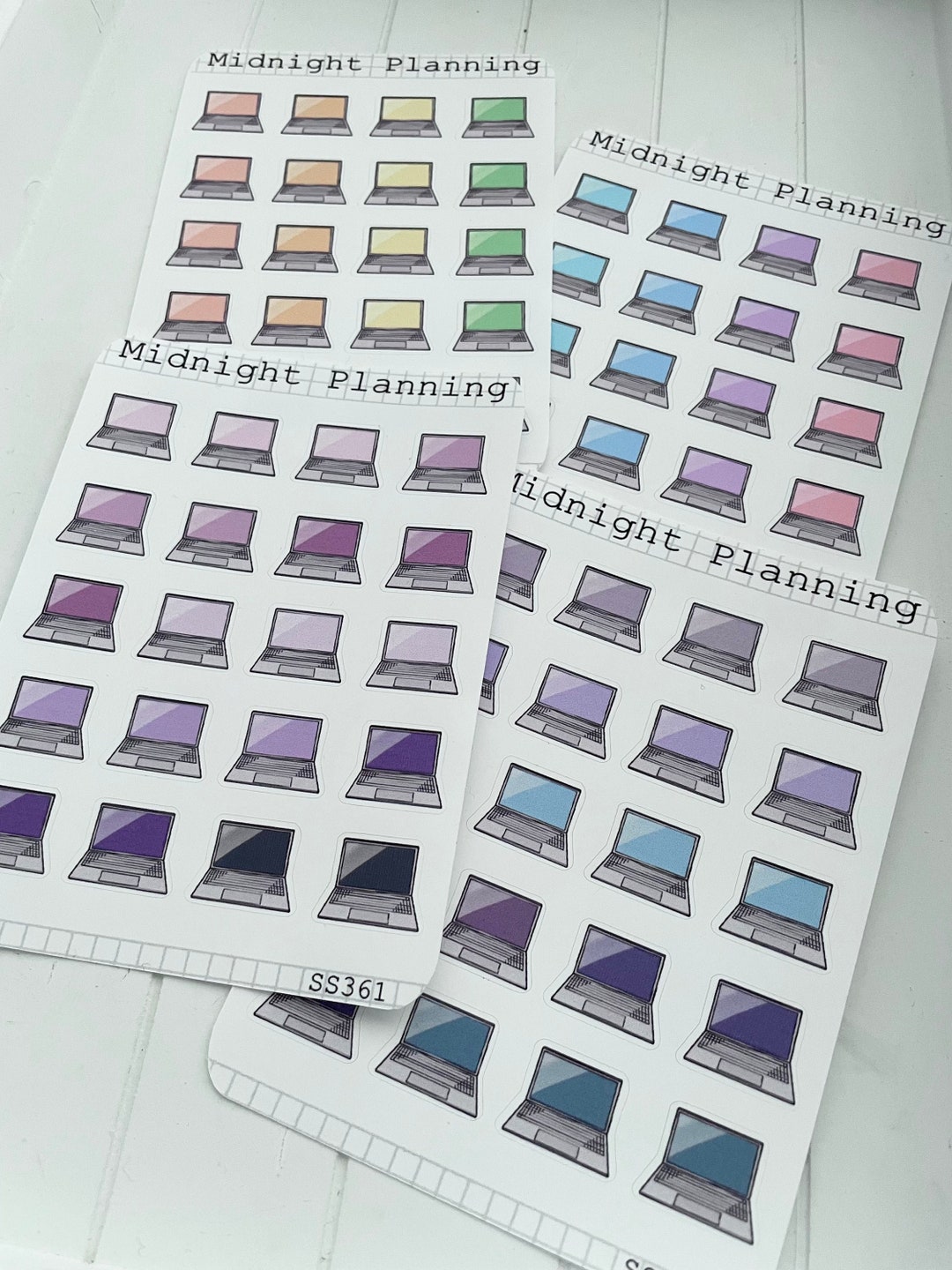 20 Laptop Stickers, Functional and Handmade Planner Sticker Sheets - Etsy